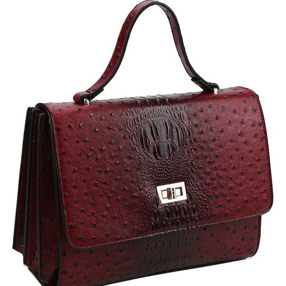 Bags | Modern Fashion Croco Pattern Satchel | Poshmark